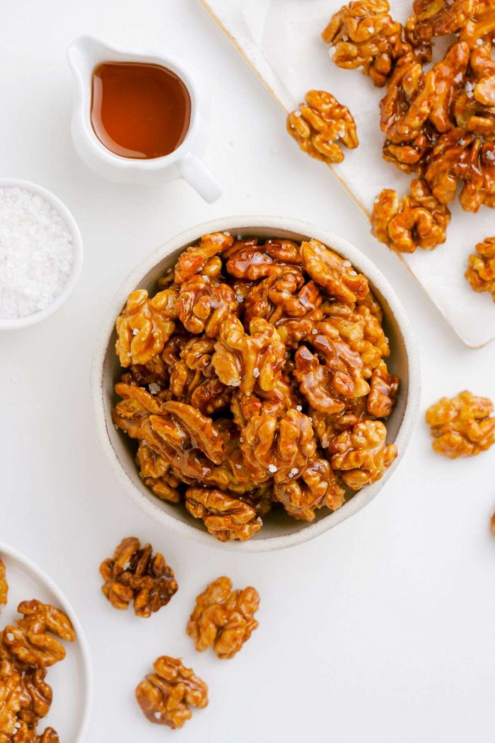 Maple Walnuts (super quick, easy, 3 ingredients!) - Texanerin Baking