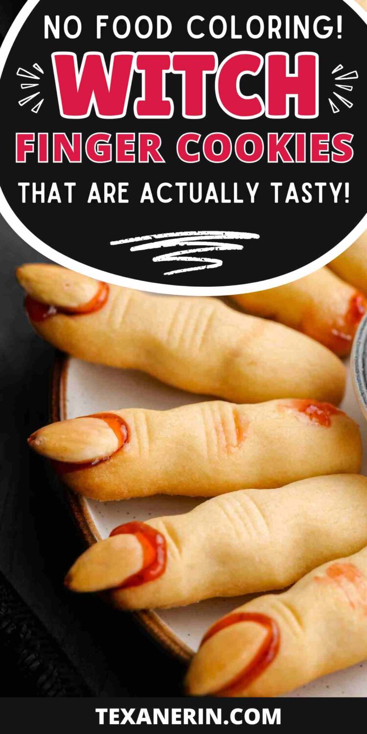witch finger cookies pin image - Texanerin Baking