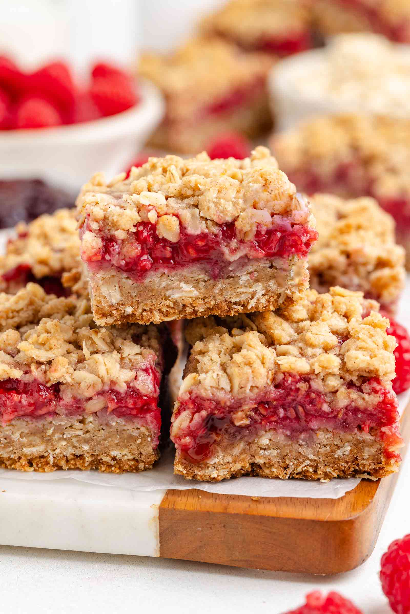 Raspberry Oat Bars - Texanerin Baking